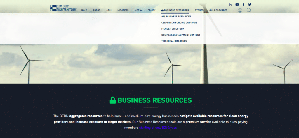 Best Examples of Clean Energy Networking Websites - Fyresite